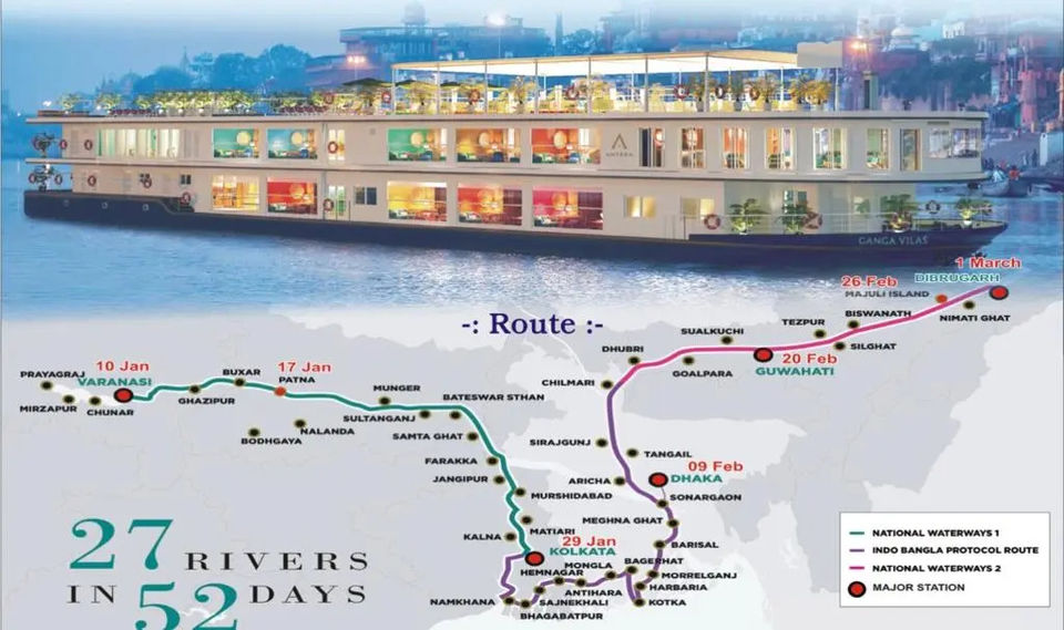 India to Sail World’s Longest River Cruise From Varanasi to Dibrugarh ...