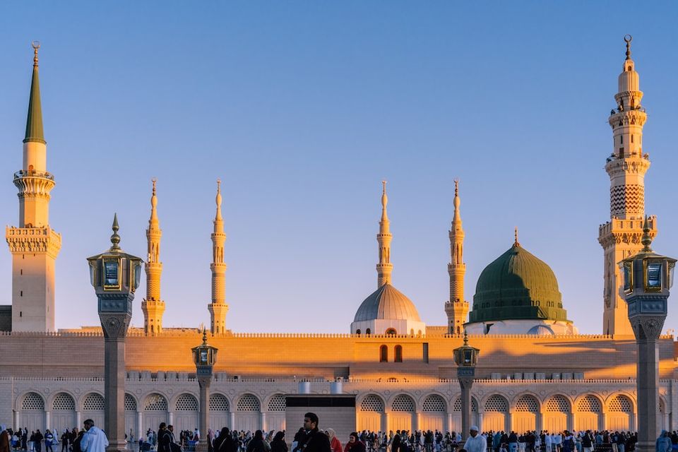 Masjid Nabawi Complete View, Riyadhul Jannah, Madina, Saudi Arabia ...